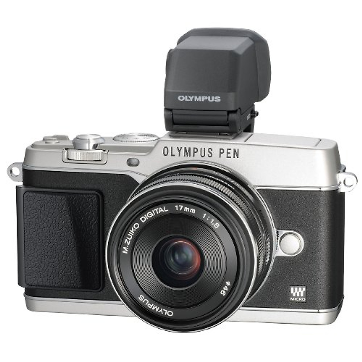 Olympus E-P5 16.1 MP Mirrorless Digital Camera with 3-Inch LCD and 17mm f/1.8 lens (Silver with Black Trim)