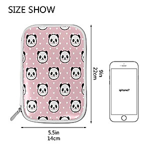 Pencil Case Panda Face Pen Case Pencil Bag Pouch Zipper Organizer Stationery Holder Storage Big Makeup Bag for Kids Teen Office College