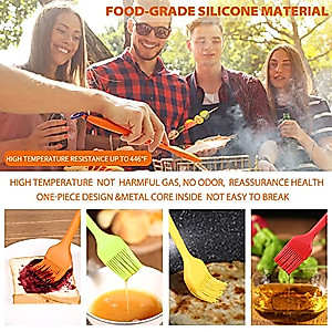 Fruit Food Brush Kitchen Cooking Basting Brush silicone Food Brush for BBQ Grilling Turkey Steak Fish Baking,Family Party Outdoor Cooking Tour Camping Picnic Food Baking Brush Easy to Clean