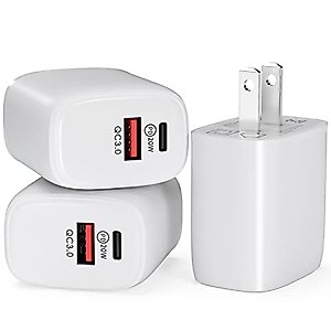 USB C Wall Charger Blocks - 20W Type C iPhone Charger Fast Charging Cube Power Adapter USBC Plug Compatible with iPhone 14/14 Plus/14 Pro Max 13 12 11 SE XS XR X,iPad, AirPods,Watch Series 8 Box Brick