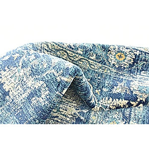 Unique Loom Oslo Collection Traditional Botanical Navy Blue Area Rug (6' x 9')