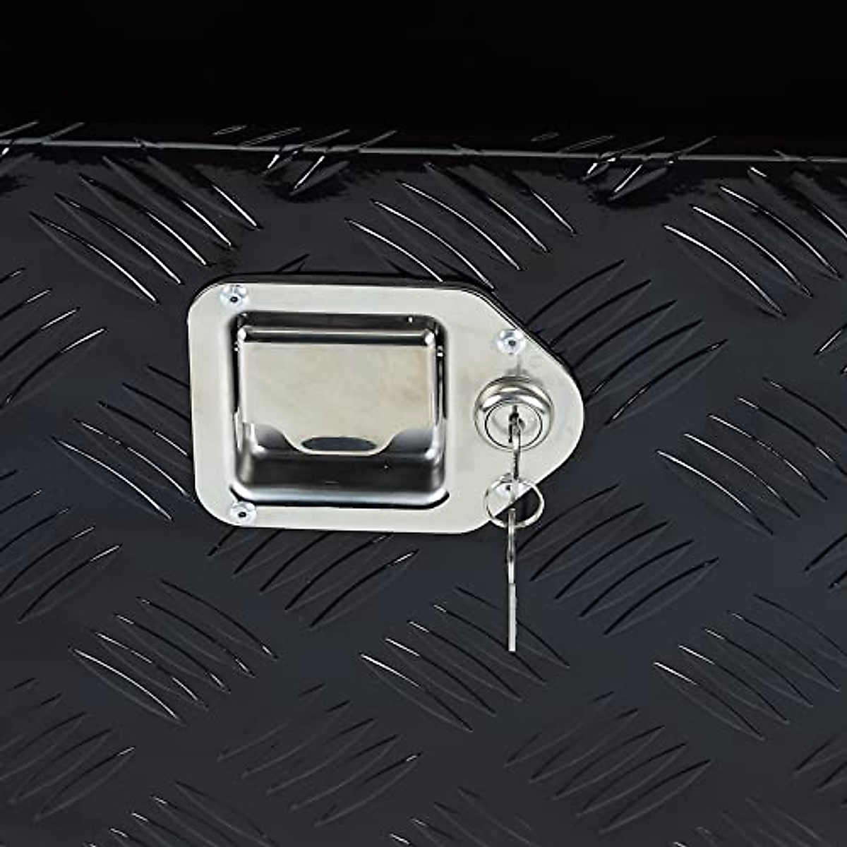 LucaSng 39"X13"X10" Black Aluminum Heavy Duty Pick Up Truck Truck Bed Tool Box Trailer Storage Tool Box w/Lock & Keys