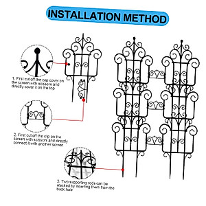 SECFOU Garden Dog Fences for Yard Potted Plant trelli Fixer Upper Patio Fencing Border Snow Fence Flower Climbing trelli Plant Pot trelli Outdoor Lawn Border pet Fence Edging Plastic Edge