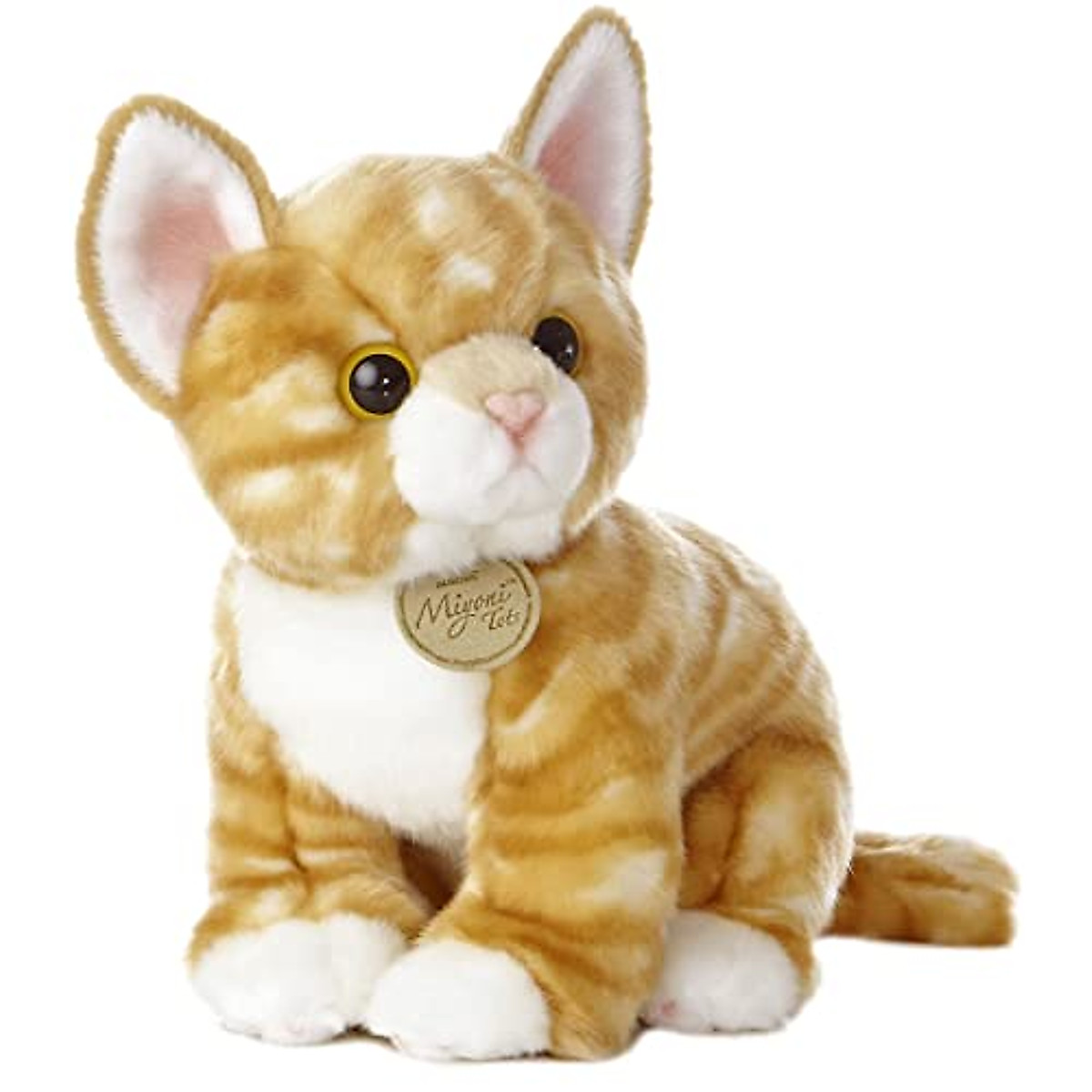 Aurora® Adorable Miyoni® Tots Orange Tabby Kitten Stuffed Animal - Lifelike Detail - Cherished Companionship - 10 Inches