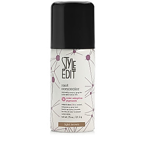 Style Edit Root Touch Up Spray for Light Brown Hair | Cover Up Hair Color for Gray Hair Coverage | Temporary Light Brown Hair Dye | 0.75 oz. Travel Size Spray