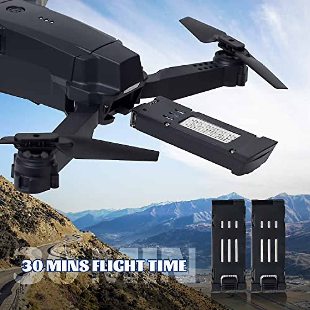 E58 Drone with Camera for Adults/Kids Foldable RC Quadcopter Drone with 4K HD Camera, WiFi FPV Live Video, Altitude Hold, One Key Take Off/Landing, 3D Flip, APP Control