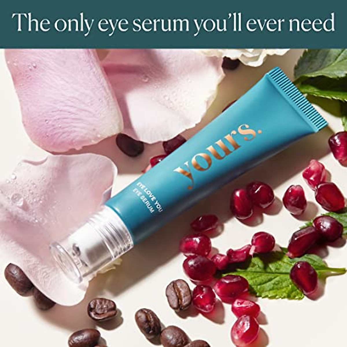 Yours Skincare Eye Serum with Caffeine and Antioxidants | Hydrates & Brightens Under Eye Area | Restores Skin Firmness and Reduces Fine Lines, Dark Circles and Puffiness - 15ml