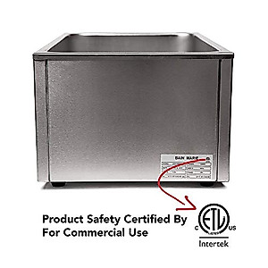 SYBO Commercial Grade Stainless Steel Bain Marie Buffet Food Warmer Steam Table for Catering and Restaurants (2 Sections)