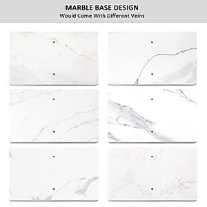 EADOT 40.3 Inch Standing Towel Rack Bath Sheet Holder with Marble Design Base for Bathroom Floor 2 Tier Towel Holder Stand 304 Stainless Steel Brushed Nickel(Same Height)