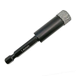 SHDIATOOL Dry Diamond Drill Bits Set for Porcelian Tiles Marble Granite Quick Change Hex Shank Stone Hole Bits(6/8/10/12/14mm) 5pcs