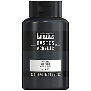 Liquitex BASICS Acrylic Paint, 400ml (13.5-oz) Bottle, Ivory Black