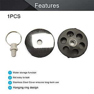 MroMax 1Pcs Stainless Steel Sink Plug Drain Stopper Fit 33mm with Ring for Bathtub Kitchen Bathroom Silver Tone