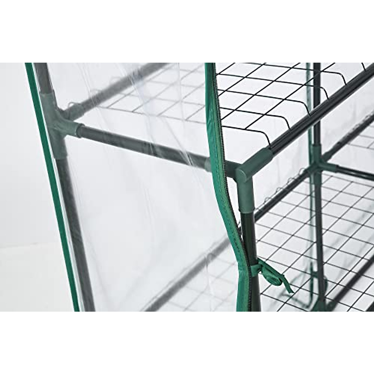 Miracle-Gro 4'8" x 4'8" x 6'5" All-Season Small Walk-in Greenhouse with 8 Wire Shelves for Outdoors, Easy-Access and Durable, Translucent