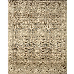 Loloi II Margot Collection MAT-04 Antique / Sage 5'-0" x 7'-6", .38" Thick, Area Rug, feat.CloudPile, Soft, Durable, Printed, Medallion, Low Pile, Non-Shedding, Easy Clean, Living Room Rug