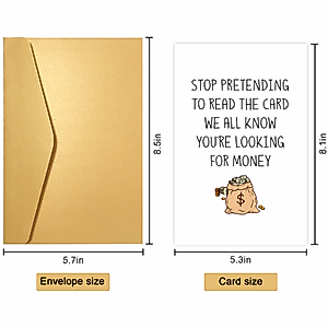 Obbyidk Funny Money Birthday Card, Humorous Birthday Card for Him Her, Hilarious Graduation Card, We All Know You Are Looking for Money