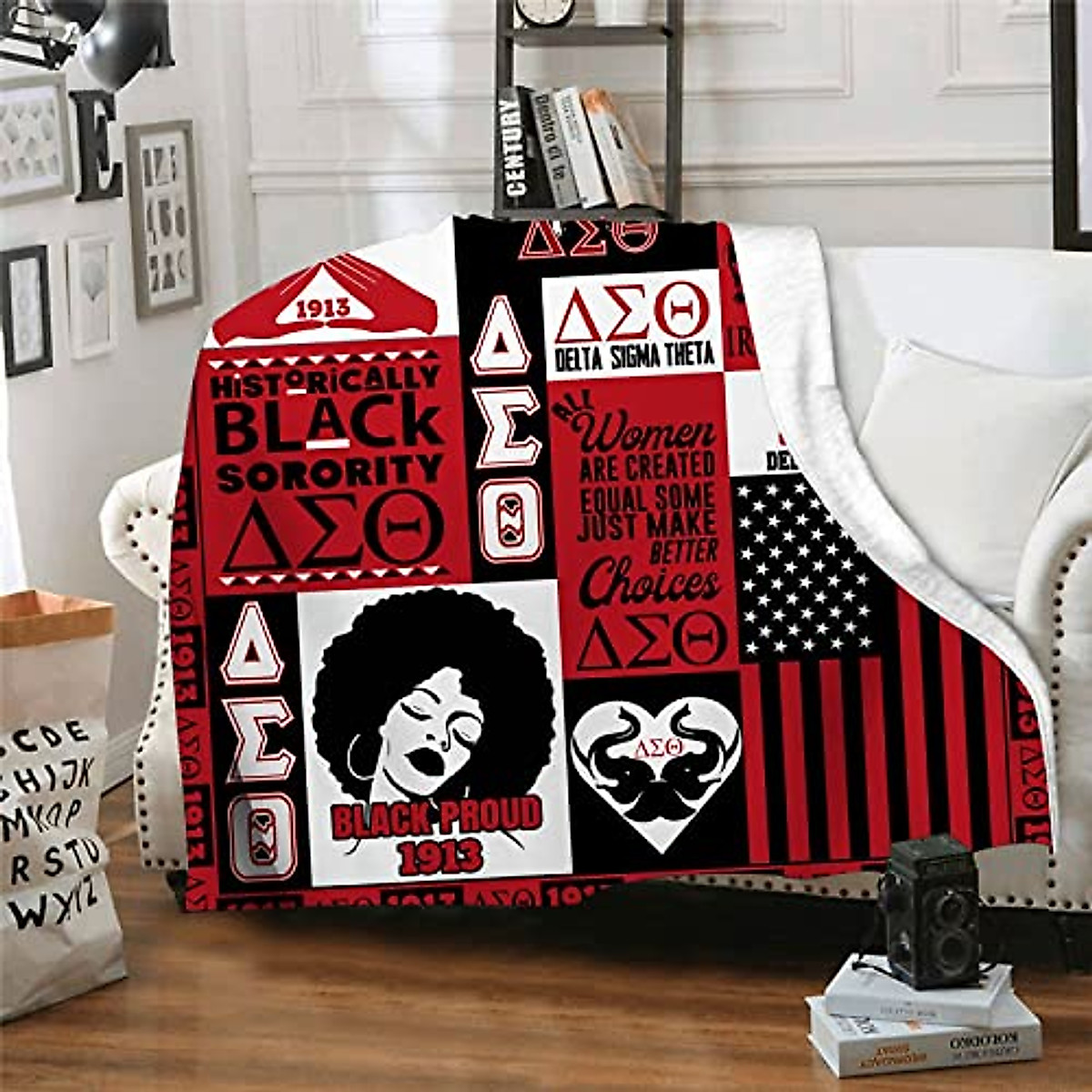 Hunkie Sorority Gifts for Women Sorority Blanket 60''x50'' Positive Throw Blanket Gifts for Women Birthday for Women Sisters -2