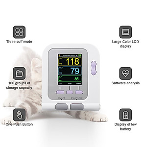 Veterinary/Animal use Automatic Blood Pressure Monitor for cat/Dog,One-Year Warranty (1 Cuff)