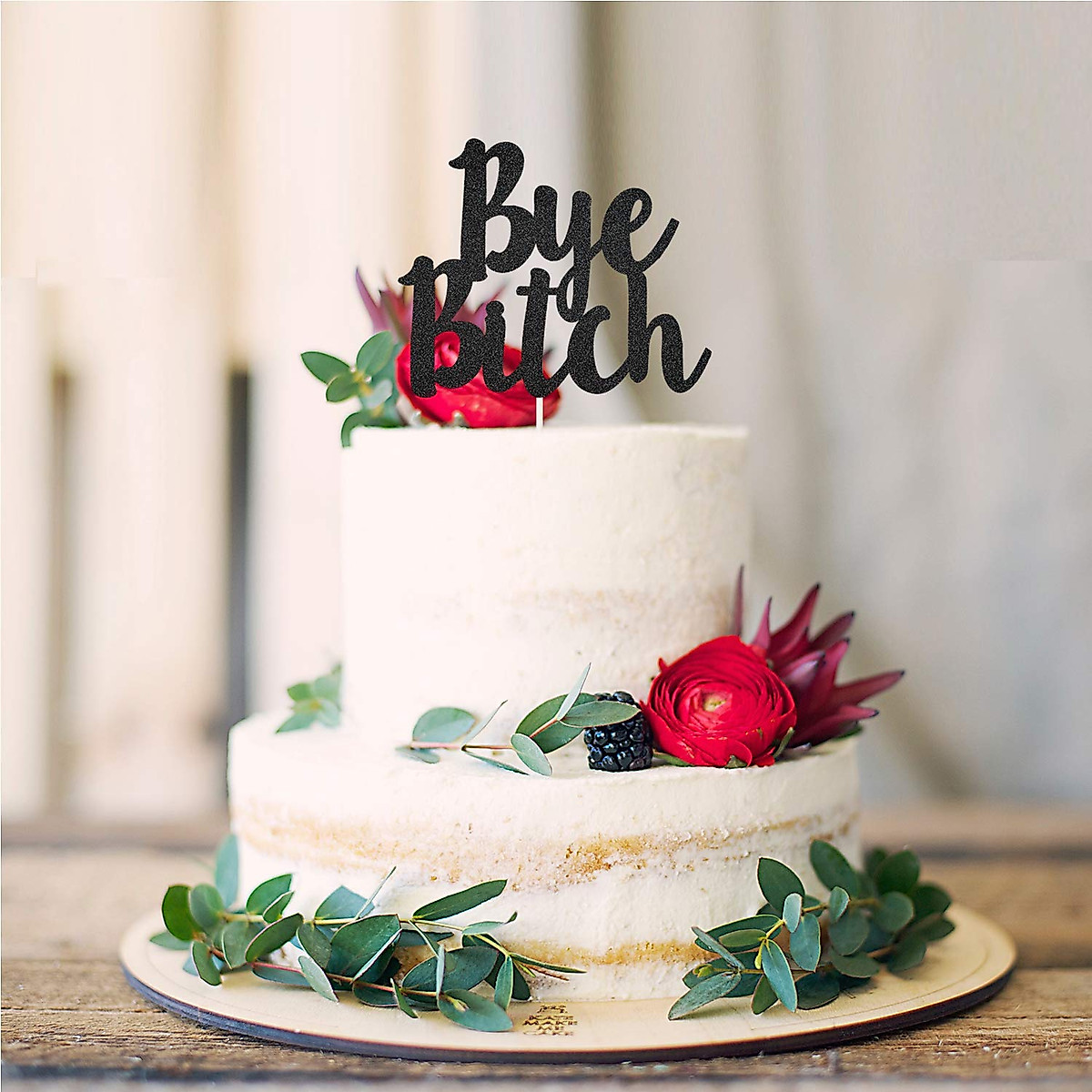 Bye Bitch Cake Topper for Bridal Shower Bachelorette Engagement Hen Party Decorations Bye Felicia Funny Wedding Cake Decor
