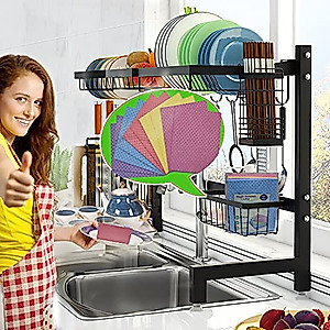 Swedish Dishcloths for Kitchen - Sponge Dish Cloth Environmentally Friendly, Natural Cellulose Sponge Cloth - Kitchen Cleaning Cloths - Reusable Paper Towel Replacement 10 Pack