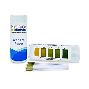 Hydrion Short Range Beer pH Test Paper Refills, 4.7-6.3 pH Range