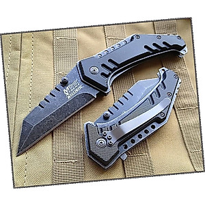 Mtech Xtreme Rescue Stainless Steel Open Folding Pocket Knife 4.75 Inch Closed 440 Outdoor Survival Hunting Knife by Survival Steel