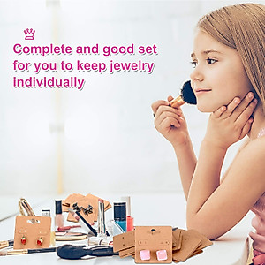 WILLBOND Earring Card Holder Jewelry Display Cards, Earring Backs and Self Sealing Bags Cellophane Bags for Earrings Necklace Jewelry Display (400 Pieces)