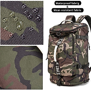 FUNYAGO Outdoor Waterproof Backpack Hiking, Fishing, Camping Large Capacity Multifunctional Backpack, Suitable for Both Men and Women (Camouflage)…