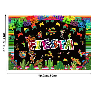 Fiesta Party Decorations Mexican Themed Party Supplies Balloons Garland Arch Kit Happy Birthday Backdrop Tablecloth Cinco De Mayo Taco Cactus Avocado Llama Sombrero Mexican Theme Fiesta Party Decor