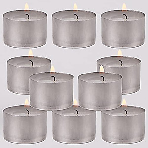 50 Pack Unscented Tea Light Candles 8 Hours Extended Burn Time Smokeless Dripless Paraffin Wax Tealight Candles in Bulk Small Votive Candle for Shabbat, Home Decorative