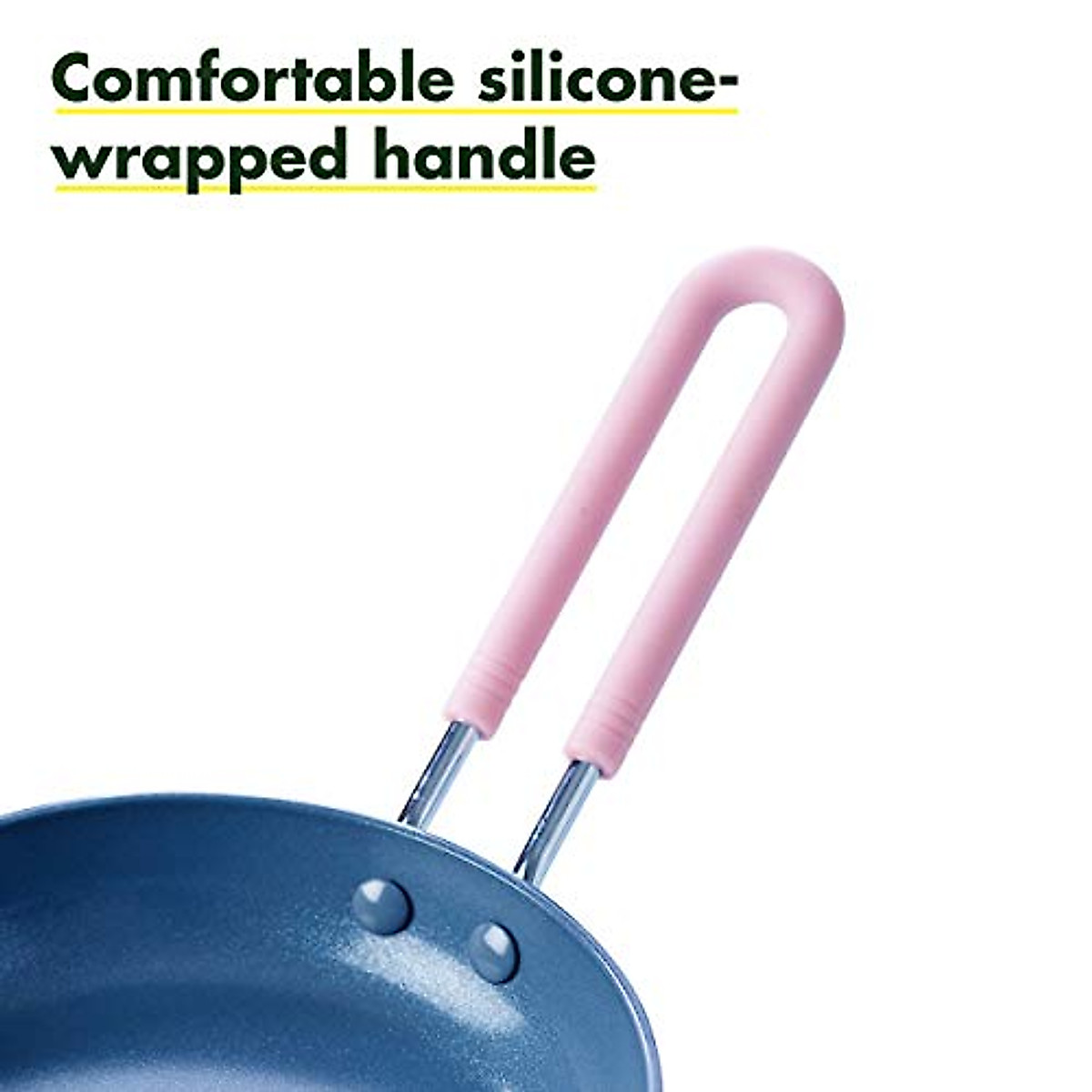 GreenPan Mini Healthy Ceramic Nonstick, 5" Round Egg Pan, PFAS-Free, Dishwasher Safe, Stay Cool Handle, Pink