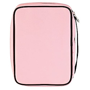 Dicksons Be Who God Made You Pink Floral Medium Polyester Zippered Bible Cover with Handle