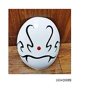 MEIFNG Rimuru Tempest Cosplay Mask+Pin,PVC Cosplay Mask with Role's Pin for Halloween (29-A), White, 165mm*208mm