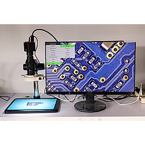 Handheld digital microscope accessories 1080P 60 Frames HD HDMI VGA Industrial Camera Motherboard Repair Electronic Video 50*50*58mm Microscope Camera Eyepiece Microscope accessories ( Color : Blue )