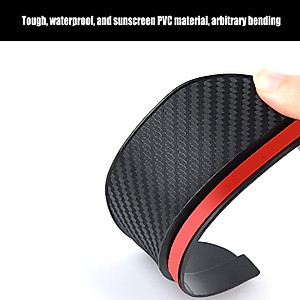 UGSHY 2 PCS Car Rearview Mirror Rain Eyebrow, Carbon Fiber Rubber Rain Shield, Waterproof Dirt-resistant Clear Vision Protector, Universal Rearview Mirror Accessories for Most Cars (Black)