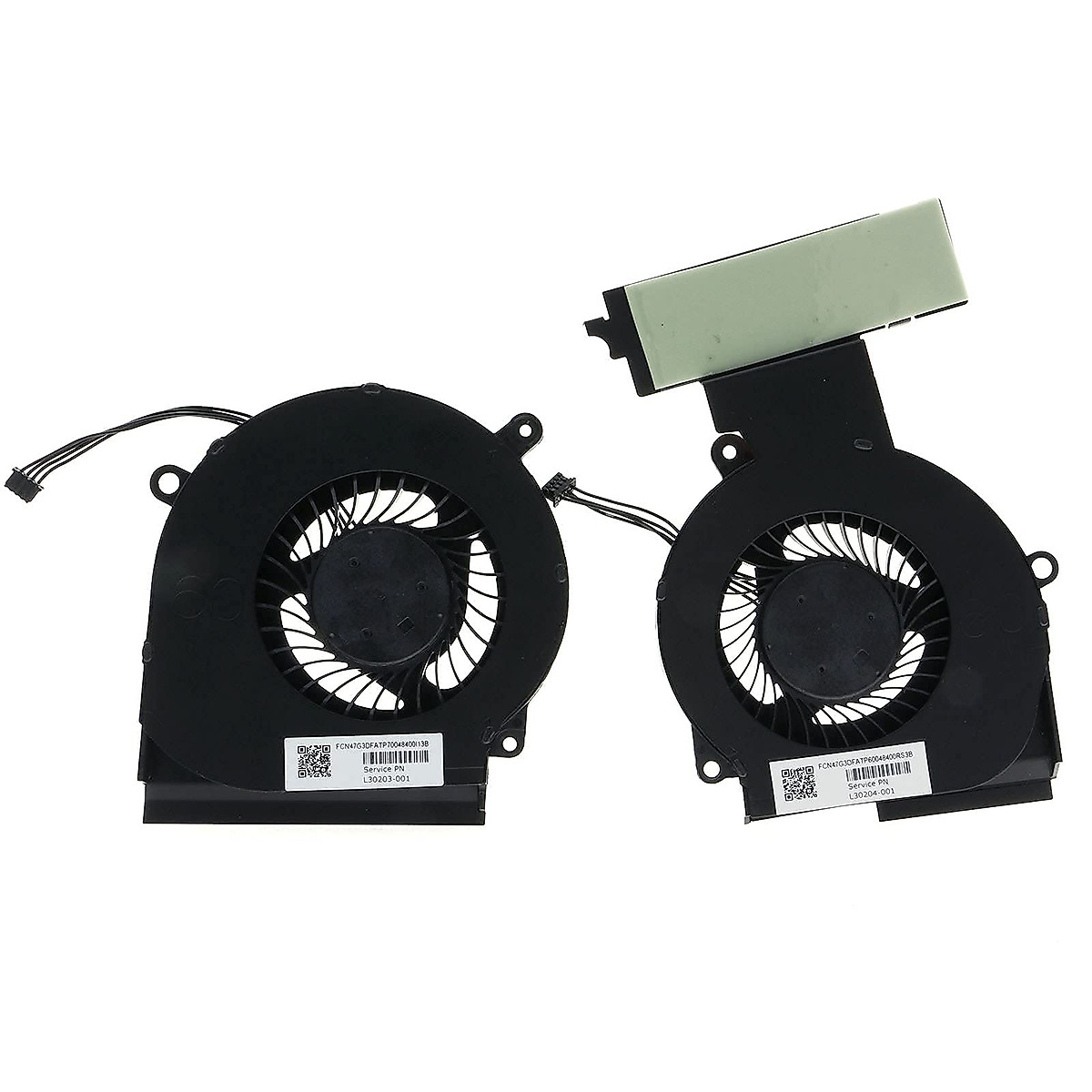 Replacement CPU & GPU Cooling Fan for HP OMEN 15-DC 15-dc1058wm 15-dc1054nr 15-dc0051nr 15-dc1084nr 15-dc0010nr 15-dc0052nr 15-dc0020nr 15-dc0030nr TPN-Q211 L30204-001 L30203-001