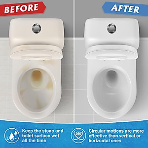 NOTCHIS Pumice Stone for Toilet Cleaning Bowl Stick, Refresh Toilet within 1 Minute, 6 New Ways to Use a Pumice Stone, Remove Water Rings Stains on Toilets Bowls, Bathtubs, Pool Tiles, 6 Count