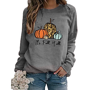 Ceboyel Its Fall Yall Womens Sweatshirts 2023 Long Sleeve Shirts Crew Neck Pullover Tops Cute Funny Clothes Outfits