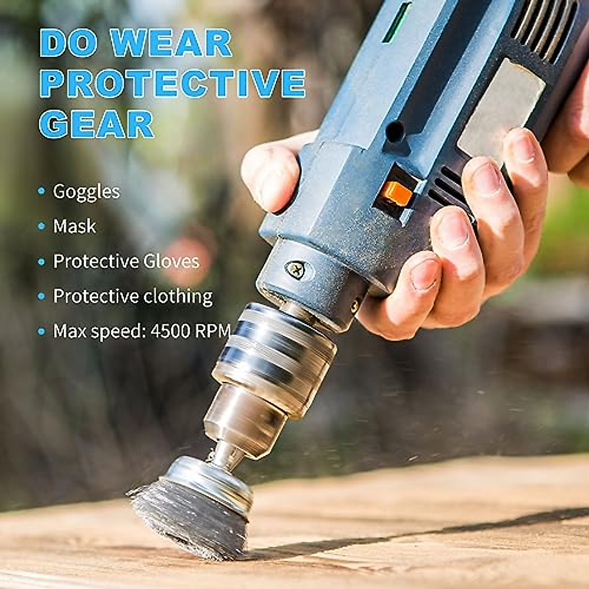 Rocaris 10 Pack Wire Cup Brush with 1/4-Inch Hex Shank, 2 Inch Wire Drill Brush Set for Removal of Rust/Corrosion/Paint