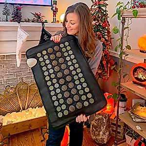 UTK Far Infrared Natural Jade and Tourmaline Heating Pad for Back, Small Pro (23.5”X16”), Smart Controller with Memory Function, Auto Shut Off and Travel Bag Included