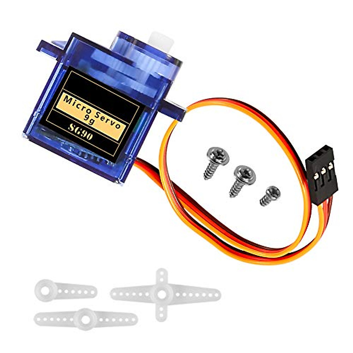 ALMOCN 8PCS SG90 9G Micro Servo Motor Kit Mini for RC Robot Arm Helicopter Airplane Car Boat Controls Project