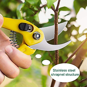 MOSFiATA Bonsai Tools Set 19 Pcs, High Carbon Steel Scissor Cutter Shears Set, Gardening Trimming Tools Set with Pruning Shears, Gardening gloves, Training Wire, Garden Plant Tools with PU Leather Bag