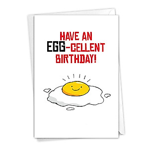 The Best Card Company - Hilarious Birthday Puns Notecard with Envelope, 5x7 Inch, Multicolored, No Batteries Required