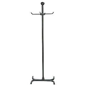 Mind Reader Fireplace Set with Stand, Brush, Shovel Scoop, Poker, Tongs, Steel, 8.25"L x 6.75"W x 26.25"H, 4 Pcs, Black