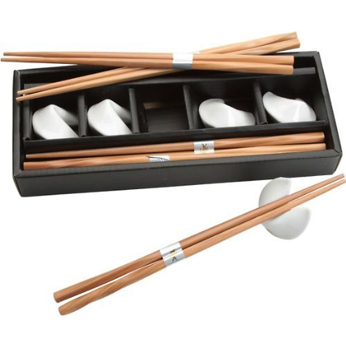 Fuji Merchandise CHOPSTICKS&REST SET, One Size, White