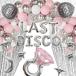 Last Disco Bachelorette Party Balloon Kit Sliver Pink Disco Bachelorette Party Supplies Western Cowgirl Bachelorette Party Decorations Disco Balloon Arch for Nashville Last Disco Bridal Shower Party