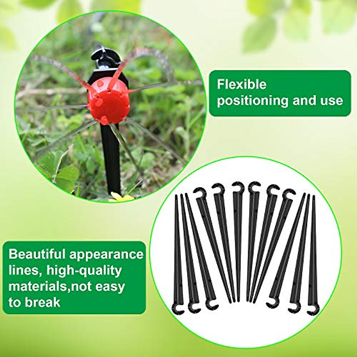 240 Pieces Irrigation Drip Support Stakes Tubing Hose Holder 1/4 Inch Tubing Support Holder for Vegetable Gardens Flower Beds Supplies