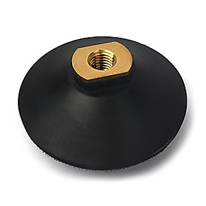 Z-LION 4 Inch Diamond Convex Polishing Pad with 5/8"-11 Thread Backer Pad Convex Disc for Marble Granite
