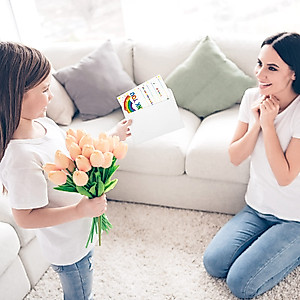 72 Pieces Kids Thank You Cards Fill in the Blank Thank You Notes with Envelopes Colorful Thanks Cards for Birthday Party(Rainbow Style)