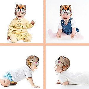 Baby Safety Helmet Toddler Head Protection, Toddler Walking Helmet Cushion Breathable, Baby Bumper Protect Hat Head Cushion Breathable for Running Walking Crawling Tiger