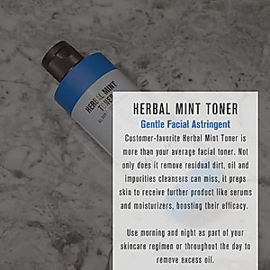 Baxter of California Herbal Mint Toner for Men | All Skin Types | Non-Drying | Paraben-Free | 8 Fl Oz